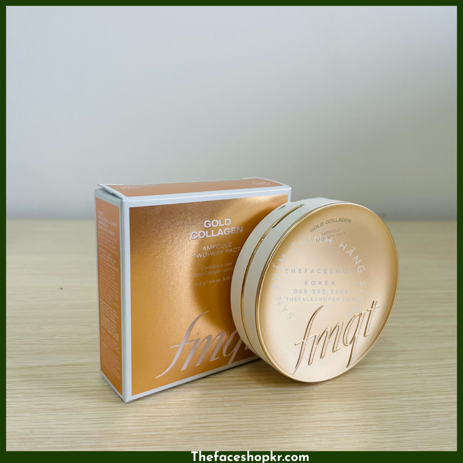 Phấn Phủ Nén TheFaceShop Fmgt Gold Collagen Ampoule Two Way Pact 201 – THABERO LLC